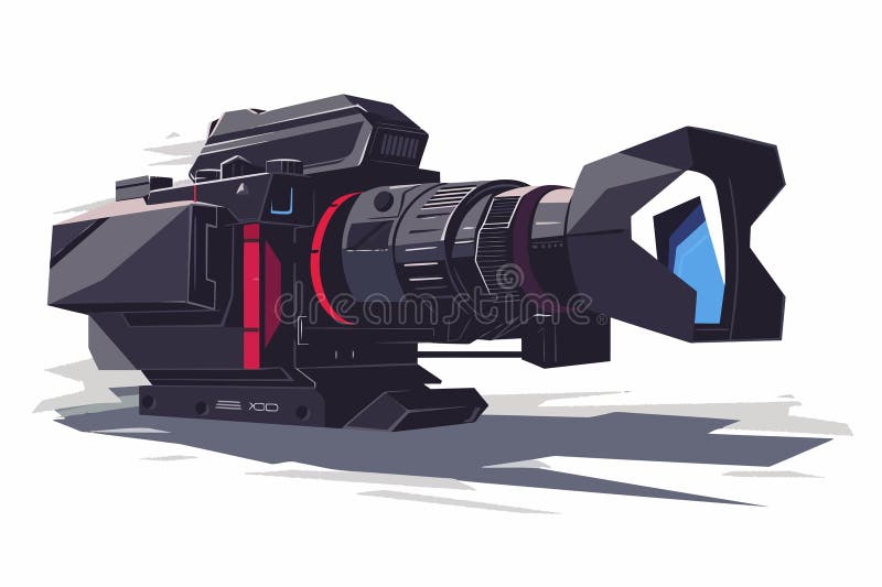 Professional Film Camera Isolated Vector Style Stock Vector ...