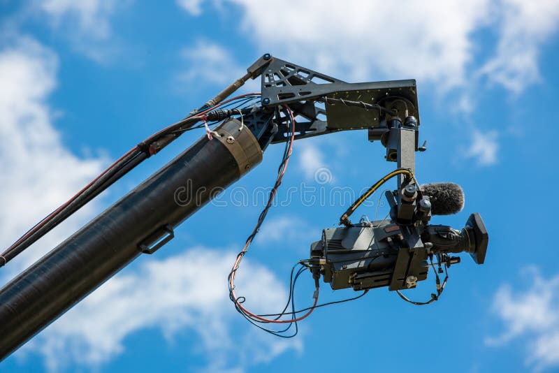 Professional Film Camera Making a Video during the Big Shoot of the ...