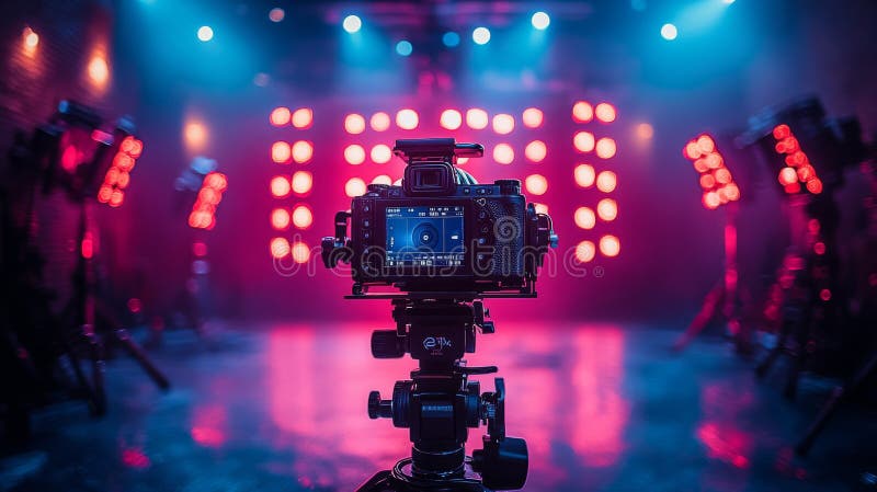 Professional Filming Equipment Capturing the Moment Stock Illustration ...