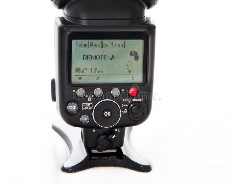 Professional Flash for Reflex Cameras. Stock Image - Image of ...