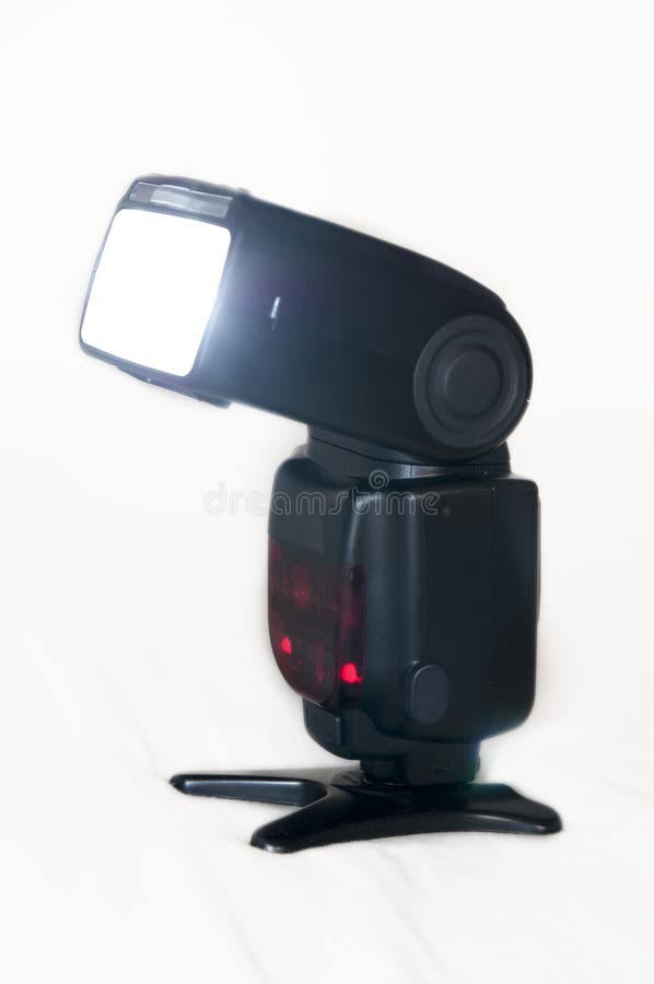 Professional Flash for Reflex Cameras. Stock Photo - Image of isolated ...