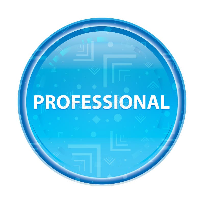 Professional Floral Blue Round Button Stock Illustration - Illustration ...