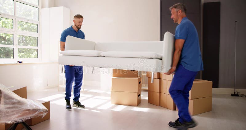 Professional Furniture Mover and Delivery Stock Image - Image of ...