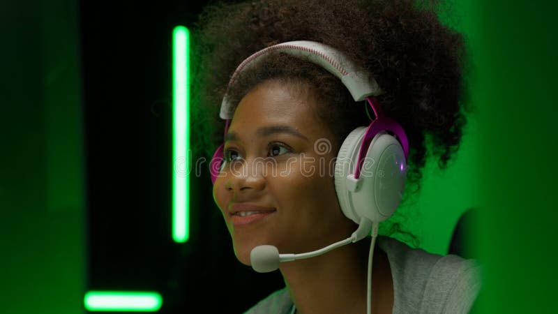 Game Streamer Using Pc Setup Playing Multiplayer First Person Shooter ...