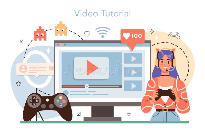 Professional Game Streamer Stock Illustrations – 892 Professional Game ...