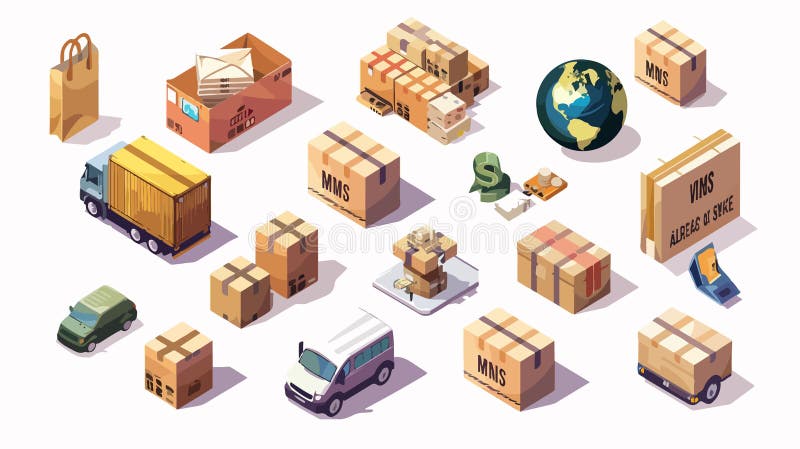 Professional Gear Labeled with WMS System and Pointing Hand Globe ...