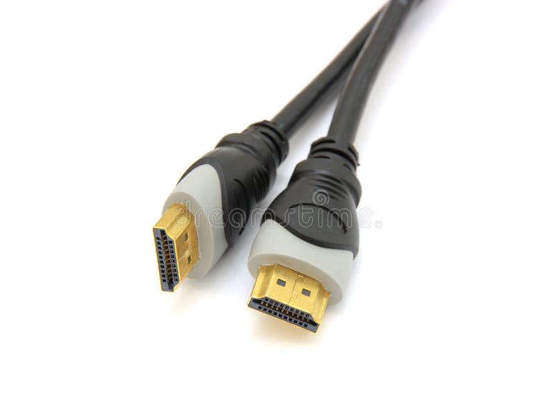 Professional Golden HDMI Cable Stock Photo - Image of technology ...