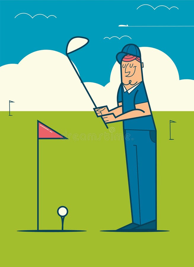 Cartoon Man Playing Golf Stock Illustrations – 969 Cartoon Man Playing ...