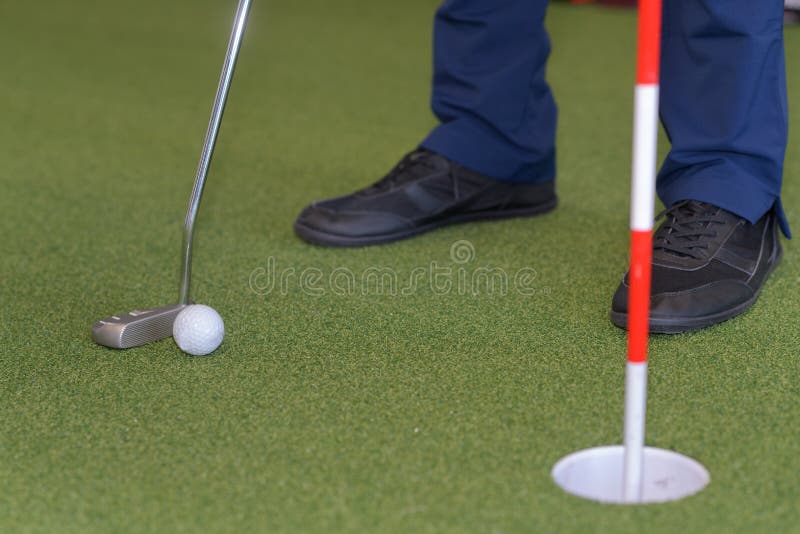 Professional Golfer Putting Ball Stock Photo - Image of shot, playing ...