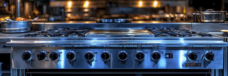 Professional Grade Cooking Range with Visual Appeal Stock Illustration ...
