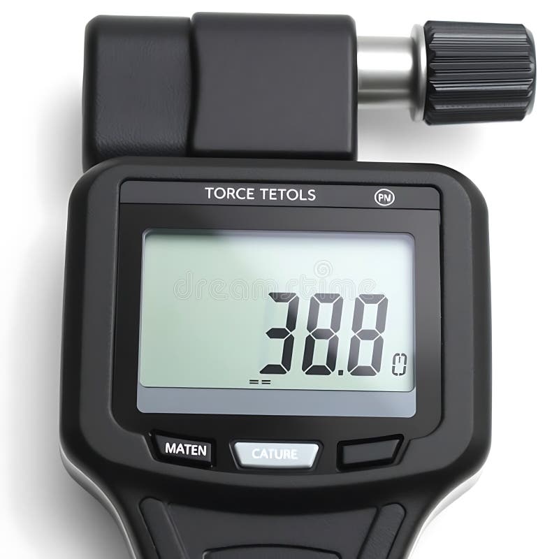 A Professional Grade Digital Torque Tool Placed Against a White ...