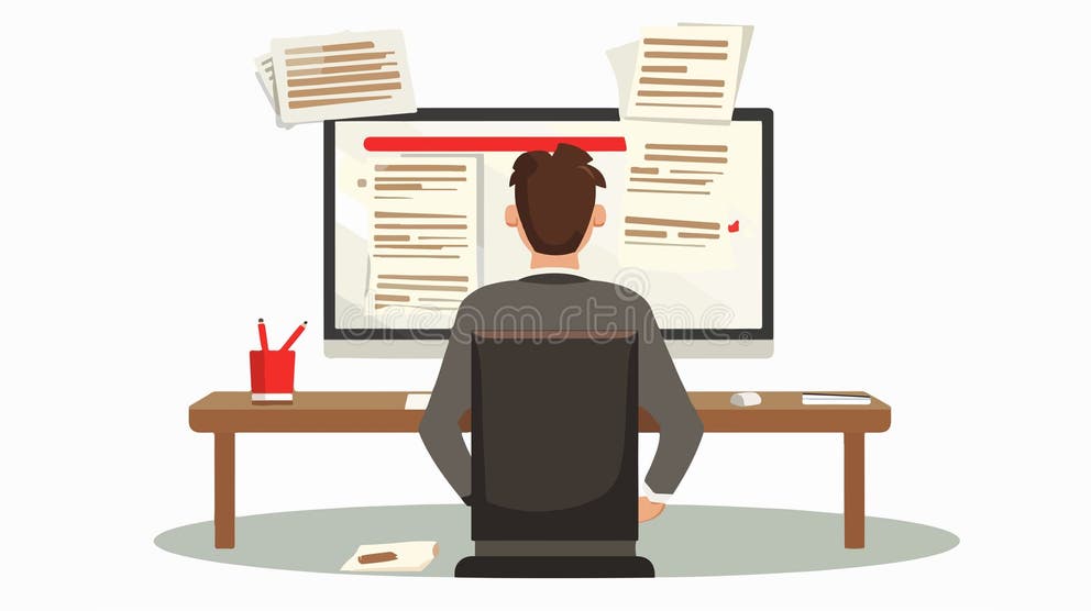 Professional Grammar Check and Text Errors Concept. Editor Reviewing ...