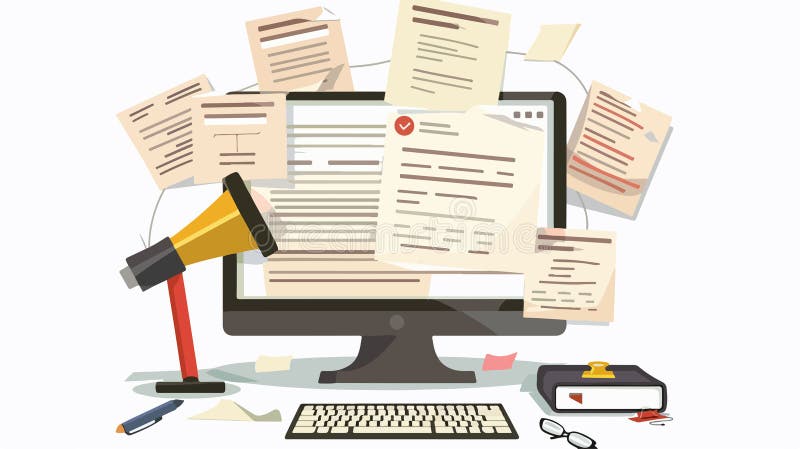 Professional Grammar Check And Text Errors Editing Concept Stock Vector Illustration Of