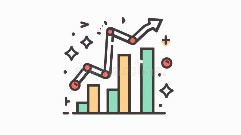 Professional Graph and Goal Achievement Vector Icon for Business ...
