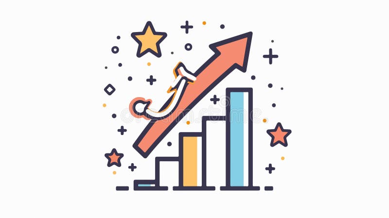 Professional Graph and Goal Achievement Vector Icon for Business ...