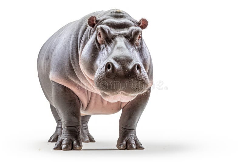 Professional Graph of Hippo Isolated on White Background AI Generated ...