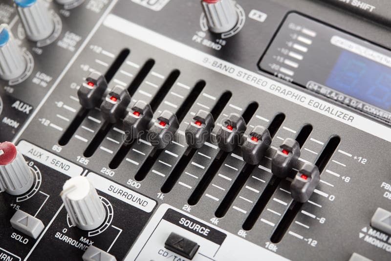 Graphic equalizer stock photo. Image of buttons, bright - 30141760