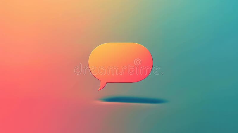 Professional Graphic Design with Speech Bubble on Gradient Background ...
