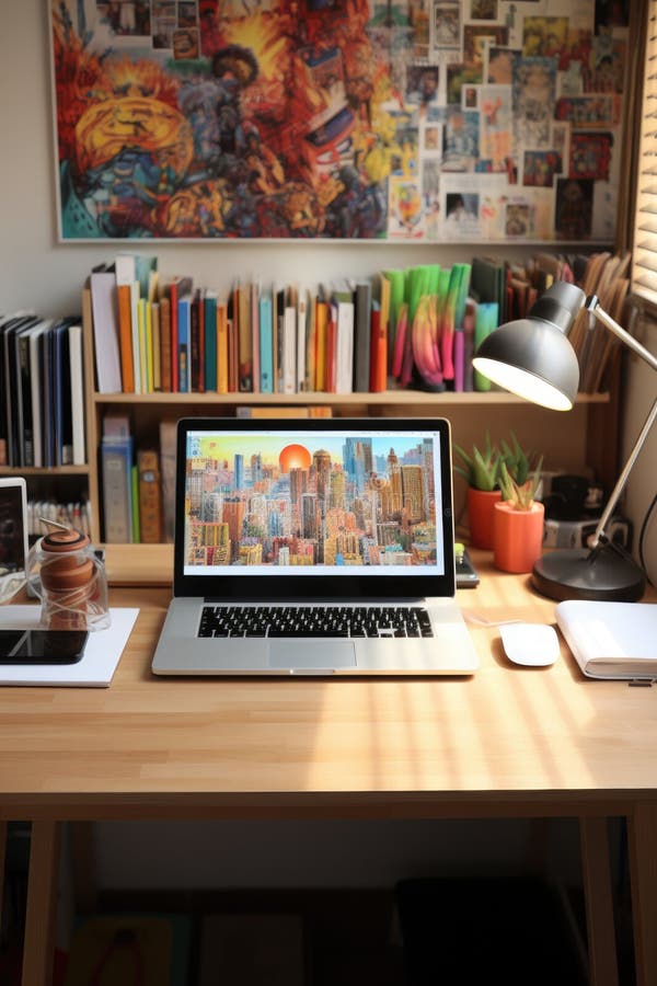 Professional Graphic Designer Desk. Ai Generated Stock Photo - Image of ...