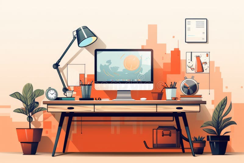 Professional Graphic Designer Desk. Ai Generated Stock Photo - Image of ...