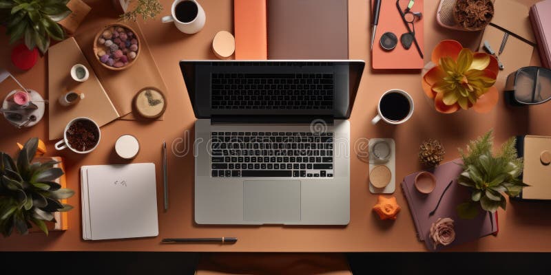 Professional Graphic Designer Desk. Ai Generated Stock Image - Image of ...