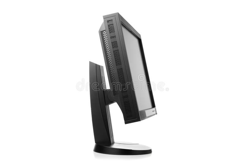 Professional Graphic Monitor, Side View Stock Image - Image of computer ...