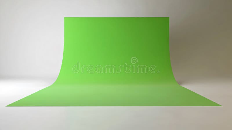Professional Green Screen Backdrop on White Background for Studio ...