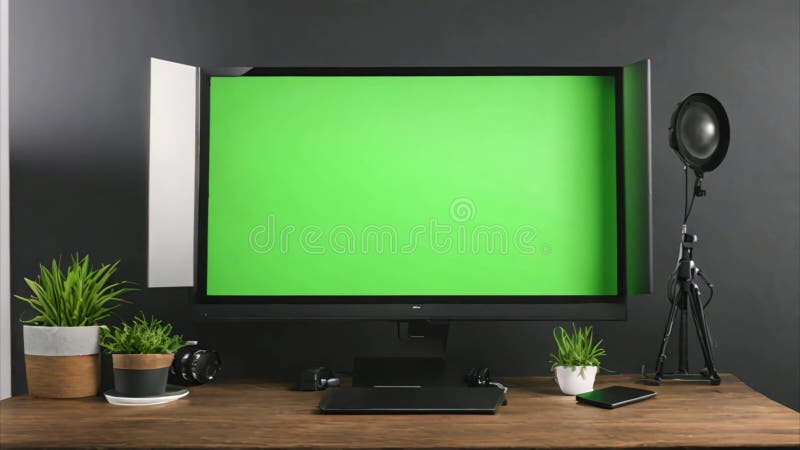 Green Screen Setup for Video Editing Stock Video - Video of editing ...