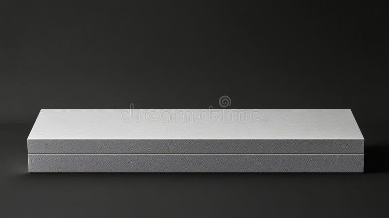 Professional Grey Packaging Displayed from a Side View on a Black ...