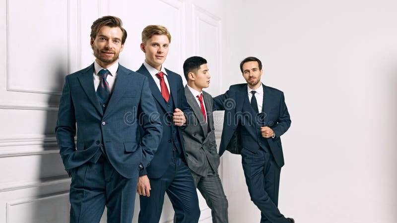 Professional Group in Suits, Exuding Confidence and Unity. Strong Team ...