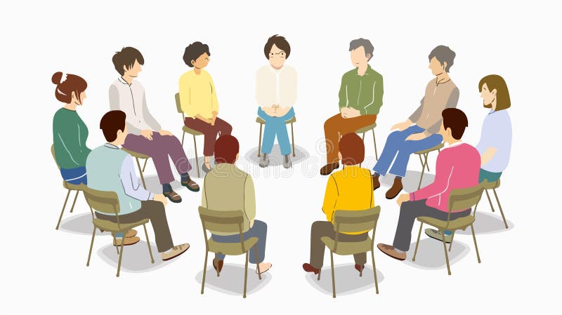 Professional Group Therapy Session with People Sharing Ideas in Team ...