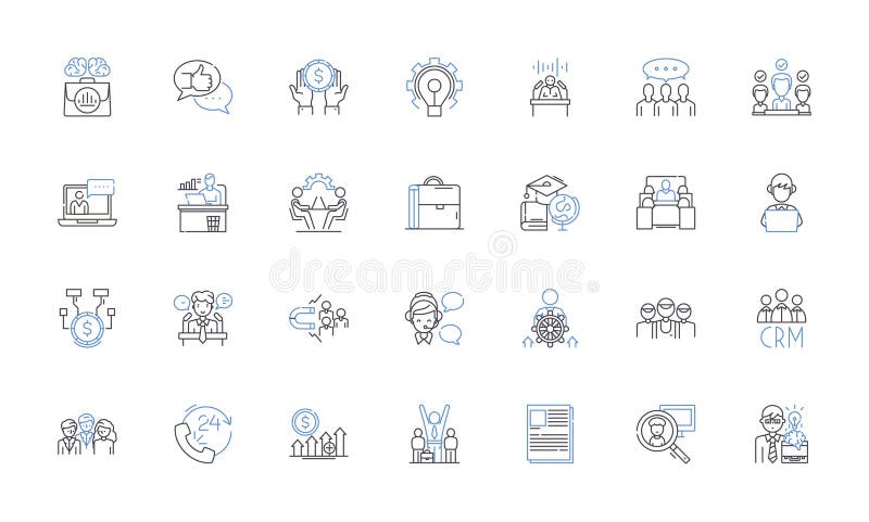 Professional Growth Line Icons Collection. Development, Improvement ...