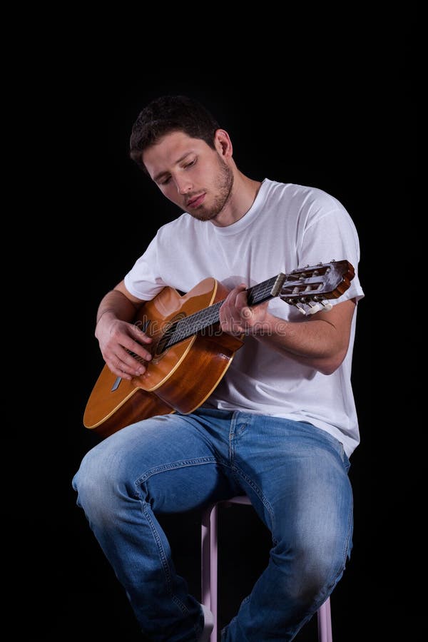 Professional guitar player stock photo. Image of partner - 38810202