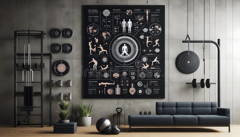 Professional Gym Interior with Workout Equipment, Ai Created Image ...