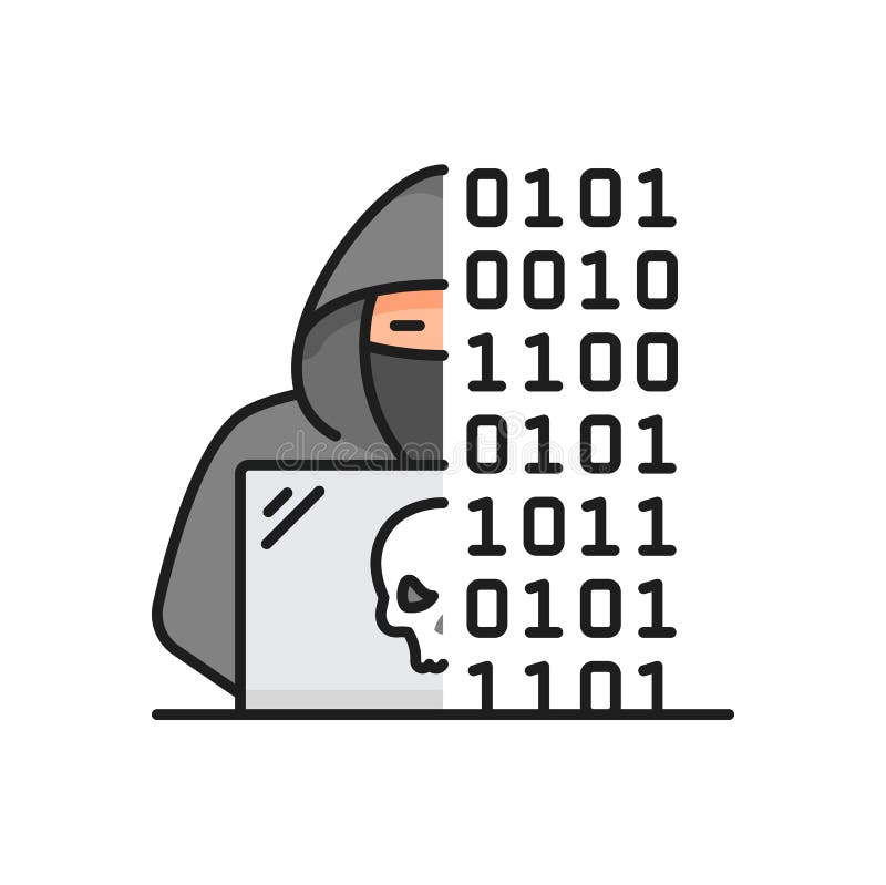 Binary File Coding System Vector Thin Line Icon Stock Vector ... Binary File Coding System Vector Thin Line Icon Stock Vector ...