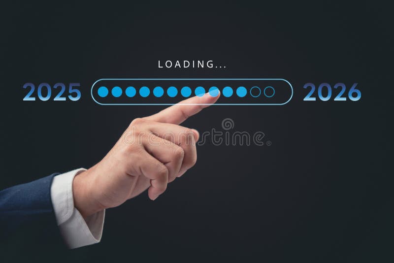 A Professional Hand Interacting with a Digital Loading Bar, Marking the ...