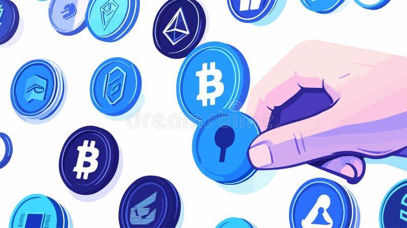 Professional Hand Picking Blue User Icon among Other Icons Image Stock ...