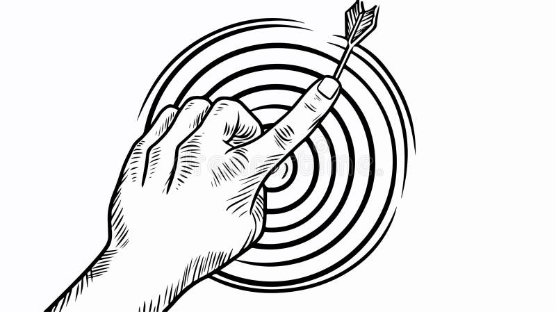 Professional Hand Select Target Goals Icon Usage Stock Vector ...