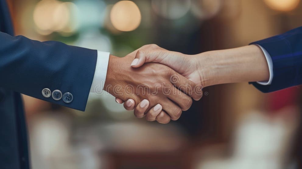 The Professional Handshake.AI Generated Image Stock Photo - Image of ...
