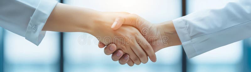 Professional Handshake in Corporate Setting Stock Illustration ...