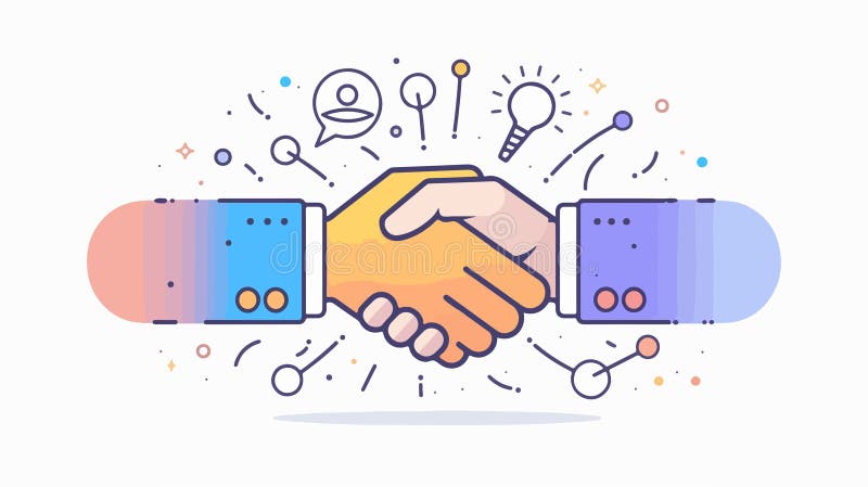 Professional Handshake Icon for Interaction Concepts in Business Stock ...