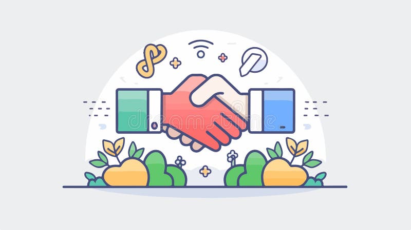 Professional Handshake Icon for Interaction Concepts in Business Stock ...