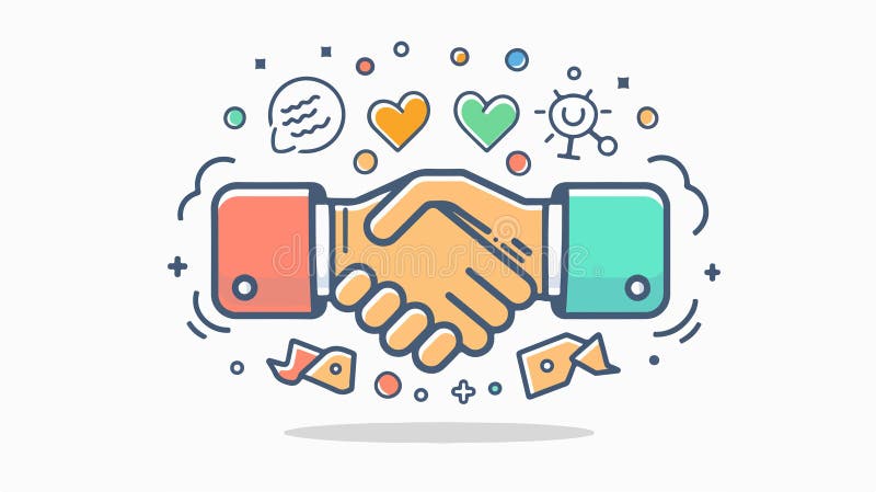 Professional Handshake Icon for Interaction Concepts in Business Stock ...