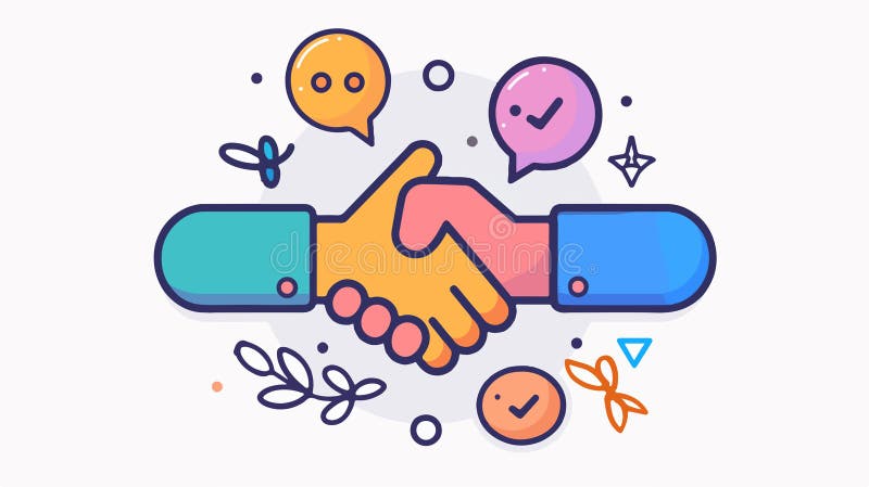 Professional Handshake Icon for Interaction Designs Stock Vector ...