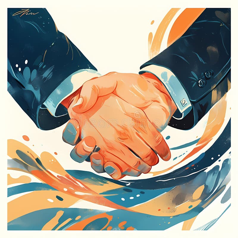 Professional Handshake stock illustration. Illustration of ...