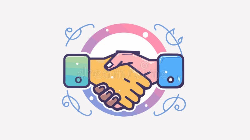 Professional Handshake and Interaction Icon for Business Use Stock ...