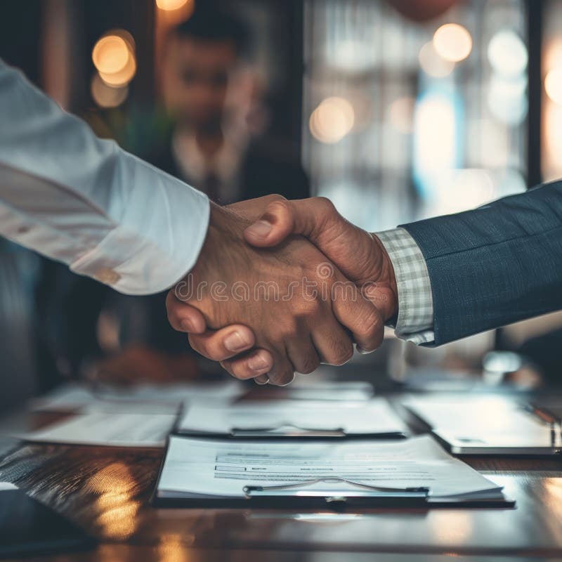 Professional, Handshake and Agreement in a Meeting To Congratulate for ...