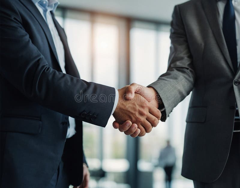 Professional Handshake between Two Businessmen Stock Image - Image of ...