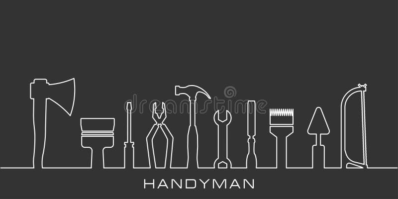 Professional Handyman Services Concept. Vector Banner Template with ...