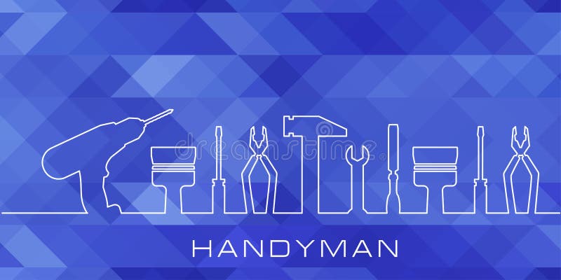 Professional Handyman Services. Vector Banner Template with Tools ...